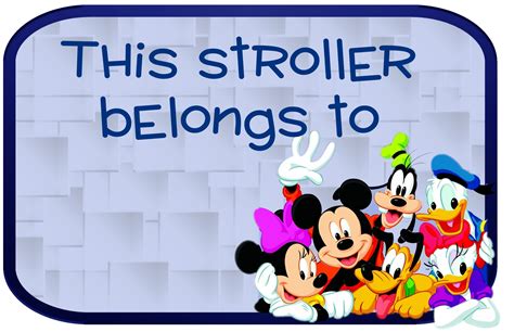 Disney Stroller Sign Printable