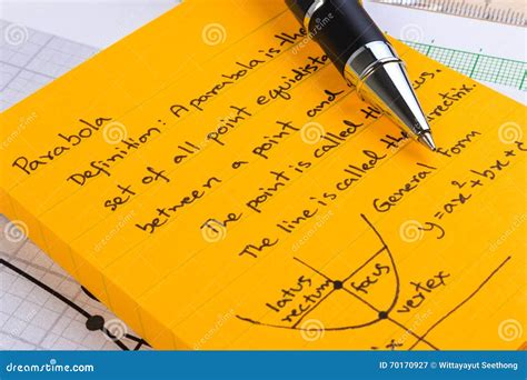 lecture notes in mathematics stock image image of education