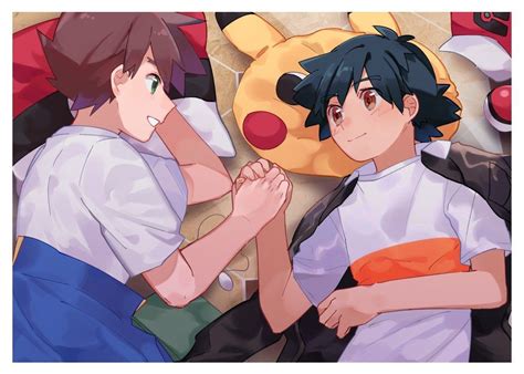 Gary And Ashsatoshi And Shigeru Pokemon Manga Pokemon Pictures