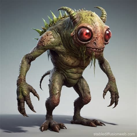 Empathetic Video Game Creature Stable Diffusion Online