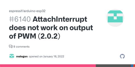 Attachinterrupt Does Not Work On Output Of Pwm 202 · Issue 6140