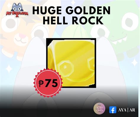 Golden Huge Hell Rock Pet Sim X Huges On Carousell