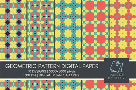 Geometric Pattern Digital Paper Graphic By Papersbyjosie · Creative Fabrica