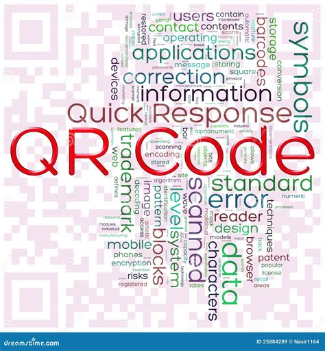 Qr Code Word Tags Editorial Stock Image Illustration Of Dimensional 25884289