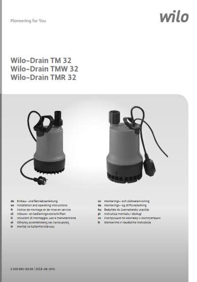 Wilo Drain Tmw 3211 Búvárszivattyú úszókapcsolóval 4 Méter