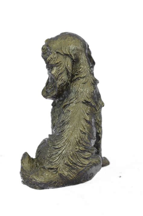 Handmade European Bronze Sculpture Vienna Miniature Cocker Spaniel Dog