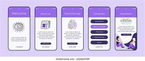 Set Ui Ux Screens Mobile App Stock Vector Royalty Free 2224624789 Shutterstock