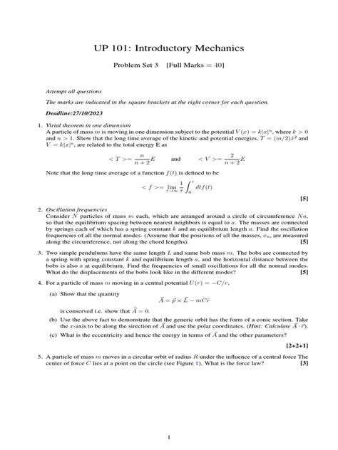 Assignment 3 Pdf Rotation Around A Fixed Axis Orbit