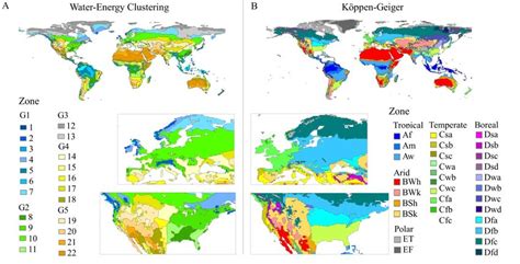 Spatial Distribution Of Wec A And Kpg B Classification Systems