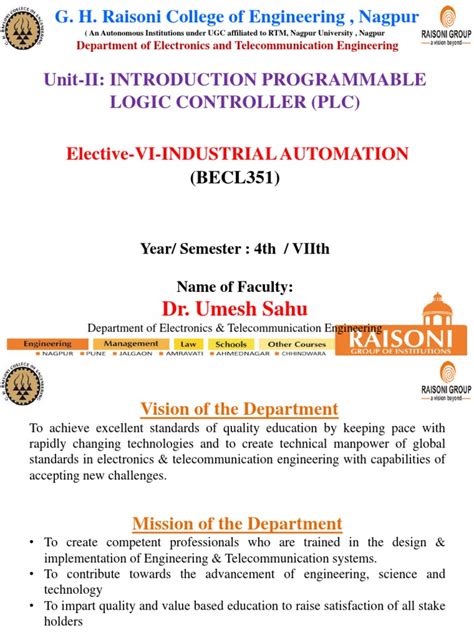 Unit Ii Introduction Programmable Logic Controller Plc Dr Umesh