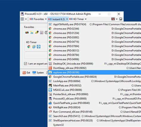 ProcessKO 프로세스 및 프로그램 강제 종료