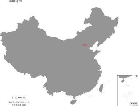 中国地图全图高清版 轮廓高清可放大、空白打印版