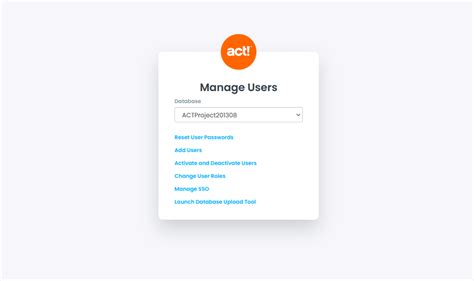 how to manage act crm users and contacts network antics