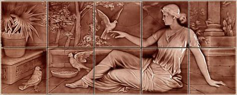 Tile With Torso And Pelvis From A Set Of Moulded Tiles Free Public