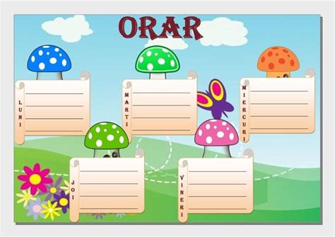 13 Orar Idei Activități școlare Educație școală