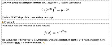Solved A Curve C Gives Y As An Implicit Function Of X The
