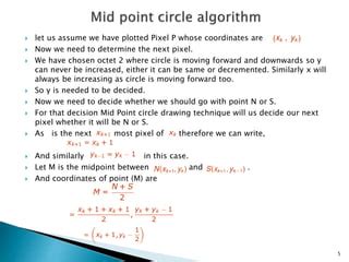 Circle Algorithm Pptx Science