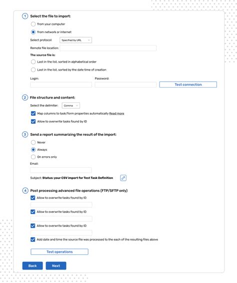 Import Tasks On Schedule Form