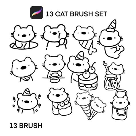 13 CAT BRUSH SET 2bf Studio