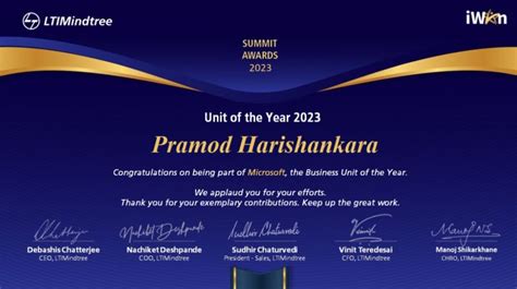 Pramod Harishankara On Linkedin Ltimindtree Microsoft Azurecloud