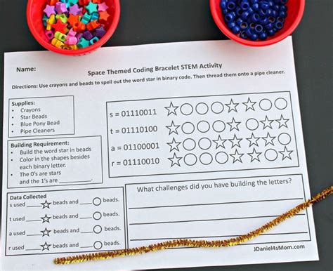 Star Themed Binary Code Bracelet Kit