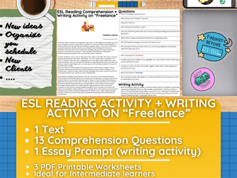 Esl Reading Comprehension Writing Activity Worksheets On Freelance By Teach Simple