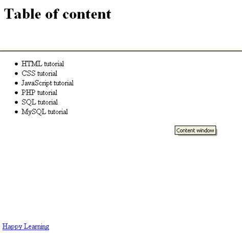 Html Marginwidth Attribute Html Tutorials W3resource