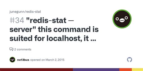 Redis Stat Server This Command Is Suited For Localhost It Do Not