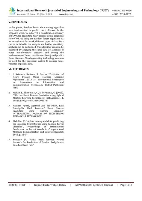 heart disease classification using random forest pdf