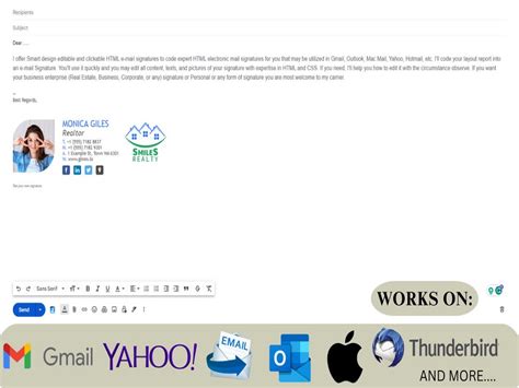 Smart Design Editable And Clickable Html Email Signatures Upwork
