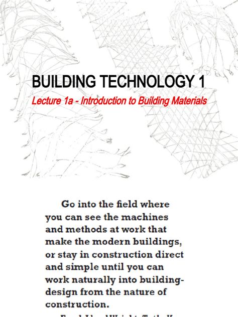lecture 1a building technology 1 introduction to the course pdf