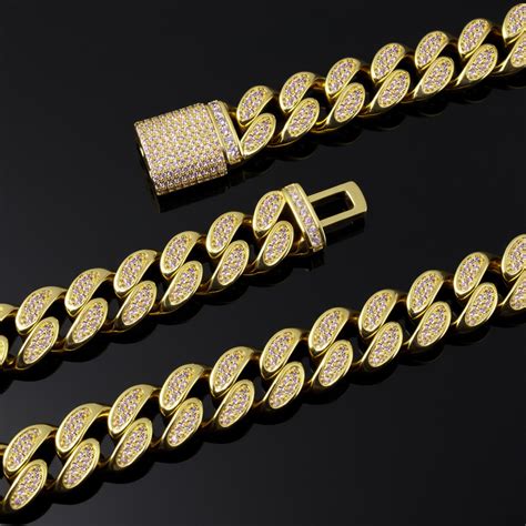 12mm Iced Out Custom Picture Cuban Chain Helloice