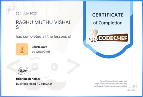 Codechef Java Certificate Pdf