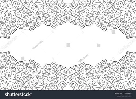 Beautiful Monochrome Linear Vector Background Adult Stock Vector