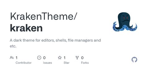 GitHub KrakenTheme Kraken A Dark Theme For Editors Shells File Managers And Etc