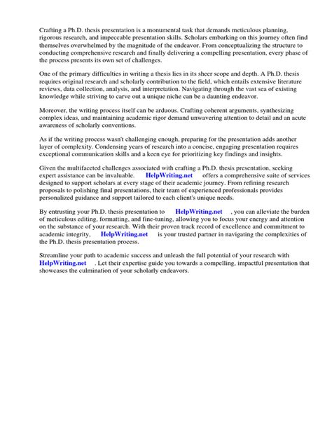 How To Make A Phd Thesis Presentation Pdf Thesis Microsoft Power Point