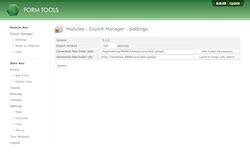 Export Manager Settings