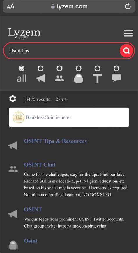 Alisa G On Linkedin Osint Infosec Socmint Telegram Osinttips Osinttools Opensource…
