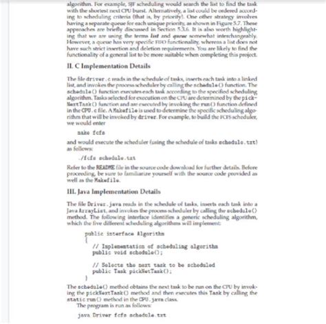 Solved Project 02 Scheduling Algorithms Total 170 Pts