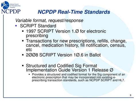PPT NCPDP Standards Overview PowerPoint Presentation ID