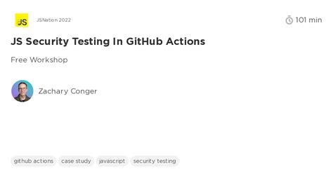 Js Security Testing In Github Actions