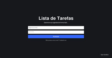 Projeto Lista De Tarefas Codesandbox