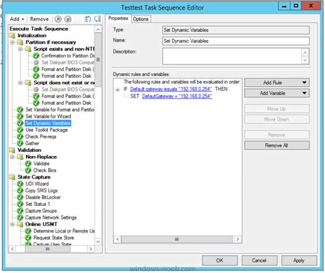 Create Custom Task Sequence Variable Based On Gateway Microsoft