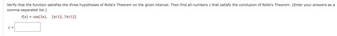 Solved comma separated list f x cos x π π c Chegg com