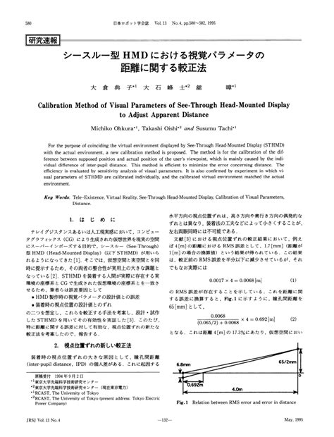 Pdf Calibration Method Of Visual Parameters Of See Through Head