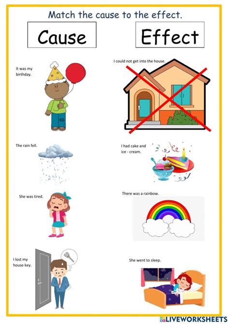 Cause And Effect Online Worksheet For Language Activities Preschool Cause And Effect