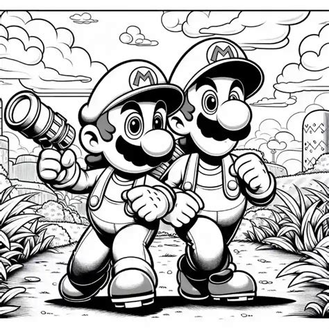 Dibujo Hermanos Bross Para Colorear