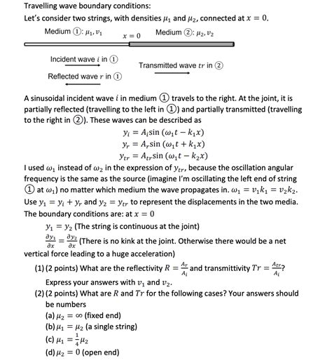 solved travelling wave boundary conditions let s consider