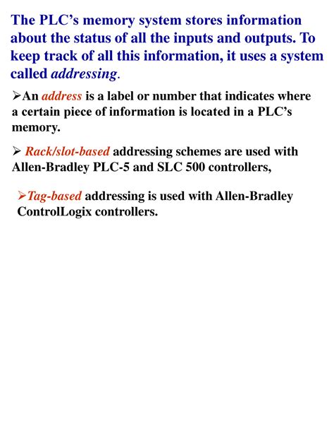 Plc 2 Plc Notes The Plcs Memory System Stores Information About