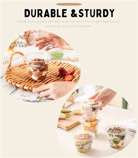 180ml 260ml Plastic Dessert Cup Cake Container Tiramisu Cup Mini Mousse Cake Cup Bekas Kek